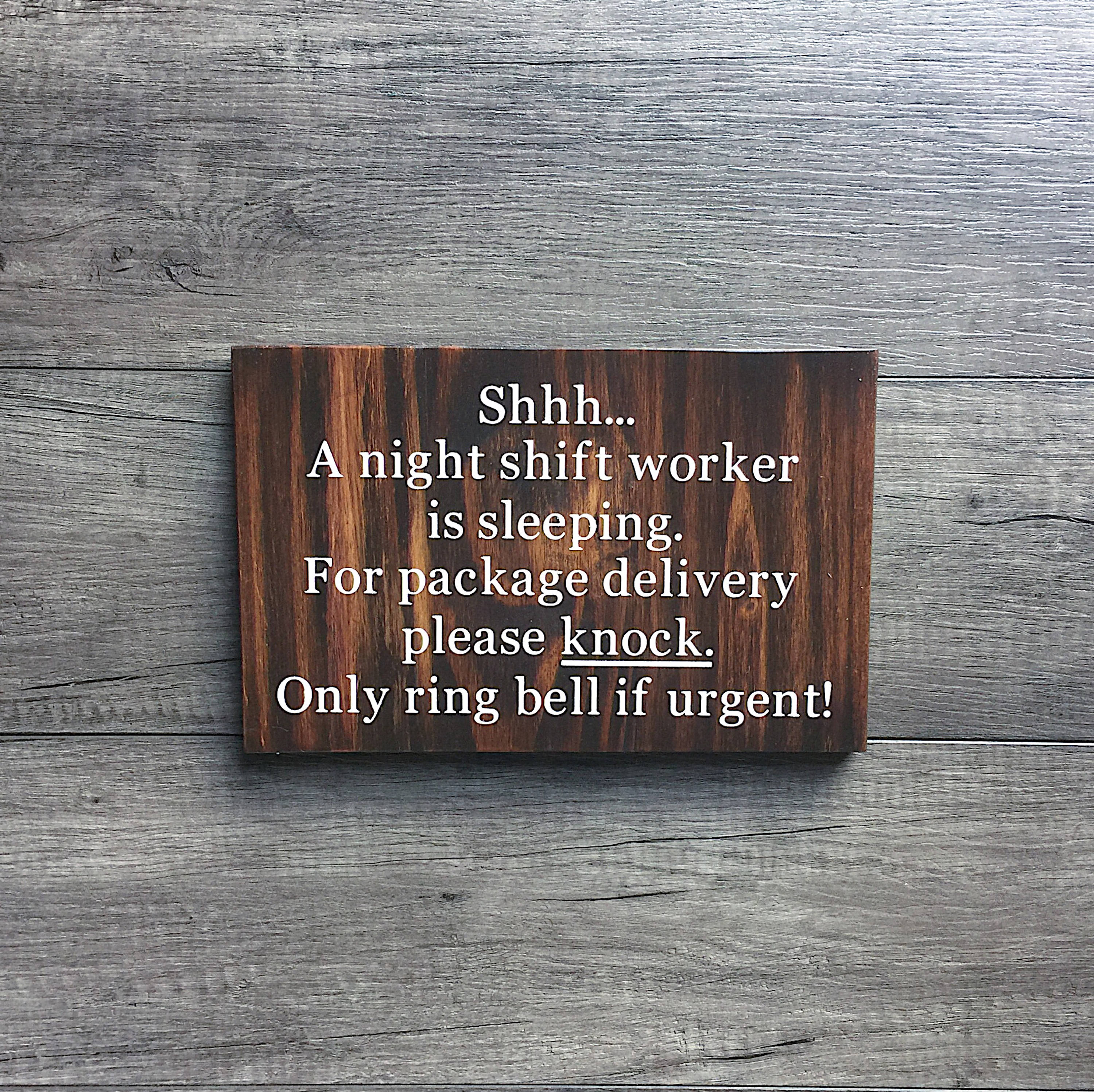 Do Not Disturb Sign Do Not Ring Doorbell Sign Night Shift