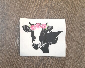 Cow decal | Etsy
