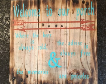 Outdoor welcome sign | Etsy