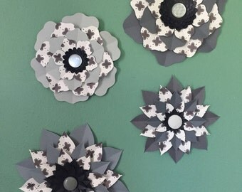 Grey paper flowers | Etsy