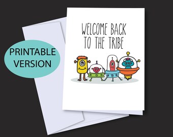Welcome back card | Etsy