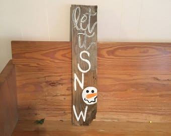 Snowman sign | Etsy