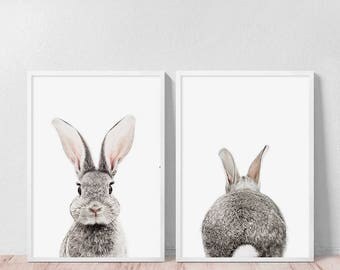 Rabbit print | Etsy