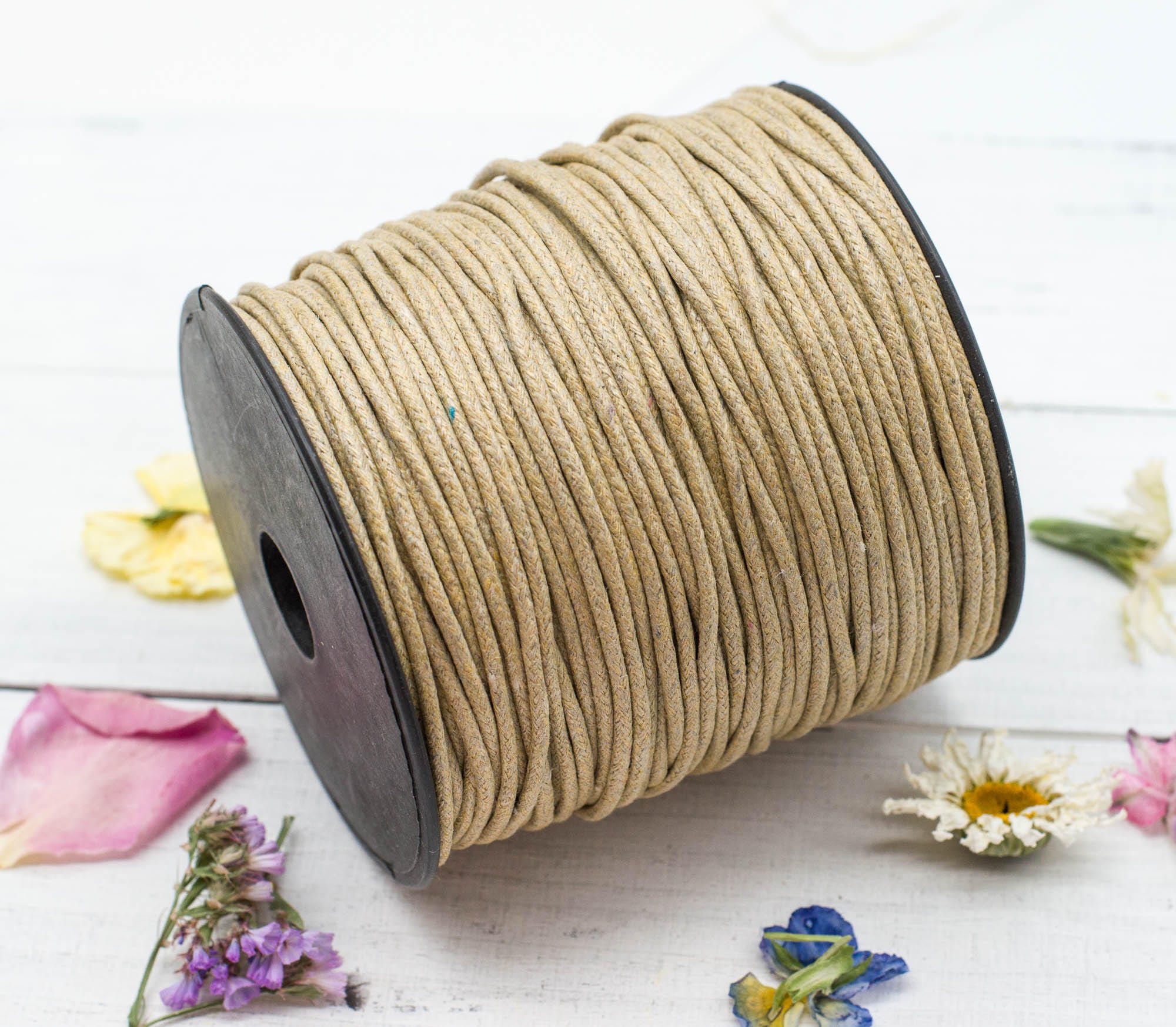 Natural Waxed Cotton Cord 2mm Necklace Cord Waxed