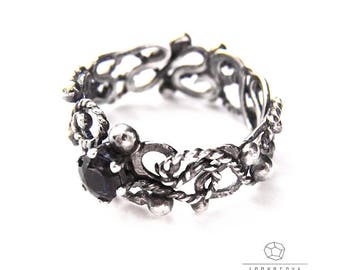 Dark silver rings | Etsy