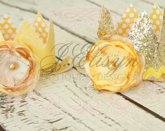 Gold flower crown | Etsy