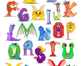 Monster alphabet | Etsy