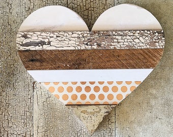 Reclaimed wood heart | Etsy