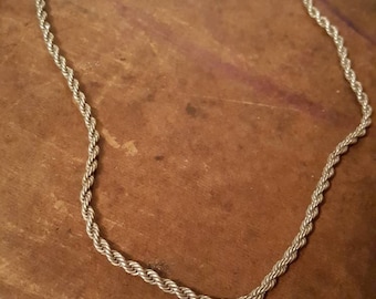 Silver rope chain | Etsy