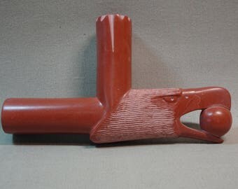 Red pipestone pipe | Etsy