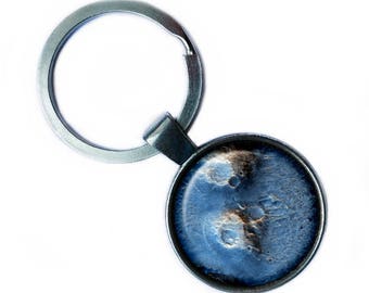 Full blue moon Keychain Art gift Moon key ring Luna key chain