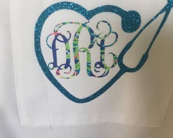 Monogrammed lab coat | Etsy