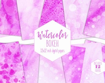 Hot pink watercolor | Etsy