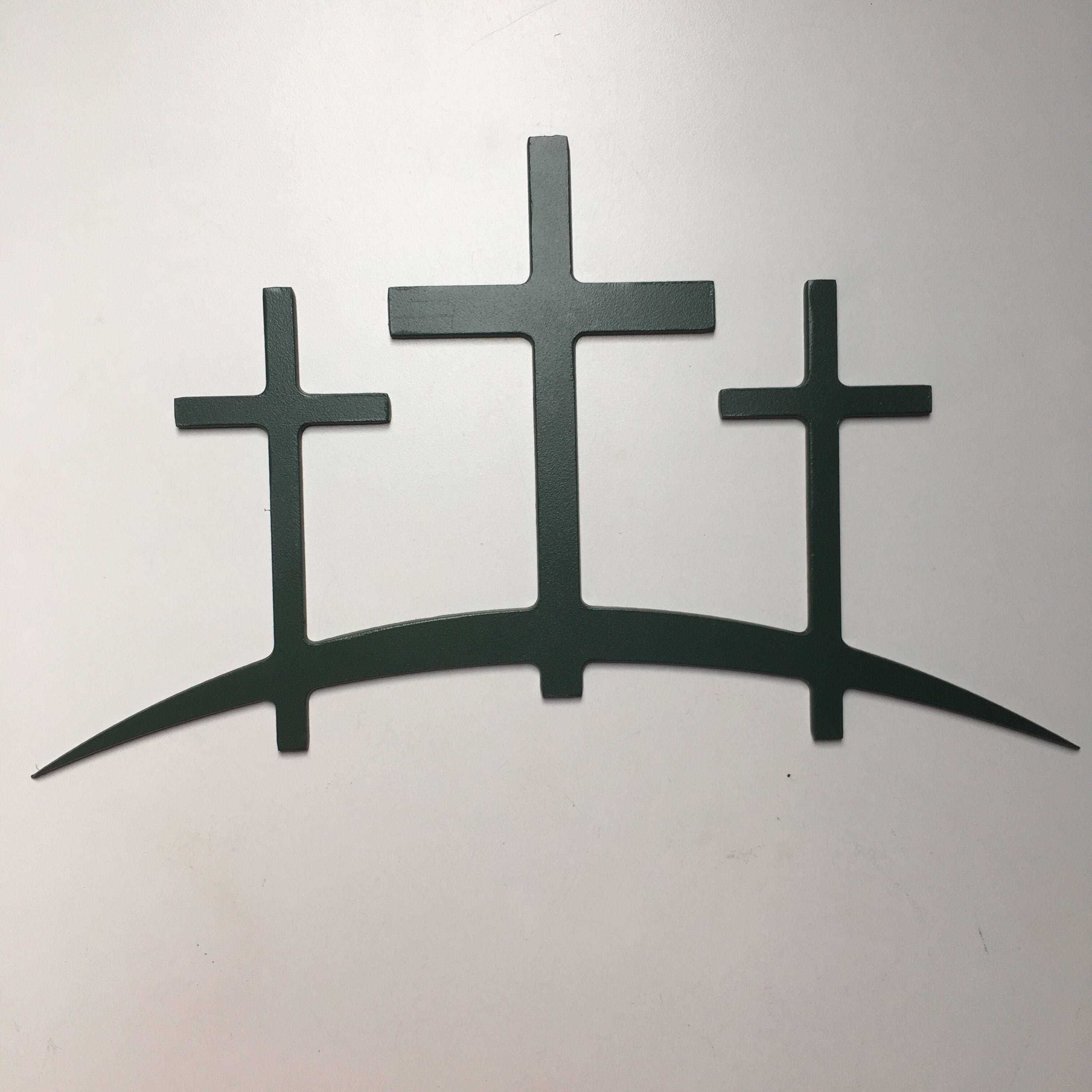 3 Crosses metal sign religious cross metal home decor