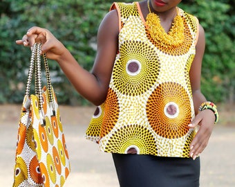 African print blouse | Etsy