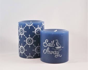 Nautical candles | Etsy