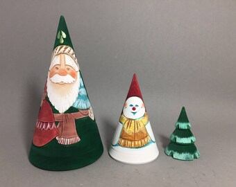 Santa nesting dolls | Etsy
