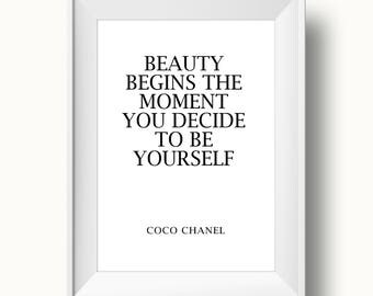 Coco chanel poster | Etsy