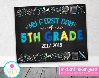 Fifth grade sign | Etsy