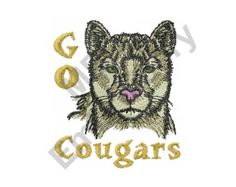 Cougar embroidery | Etsy