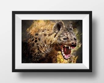 Hyena print | Etsy