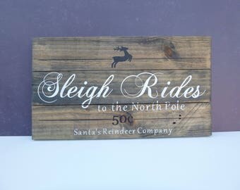 Sleigh ride sign | Etsy