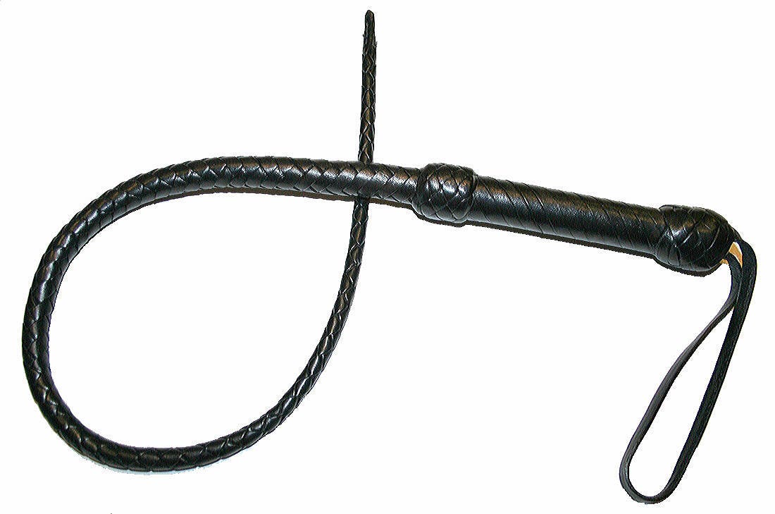 Terginum sharp whip Singletail whip leather whip braided black