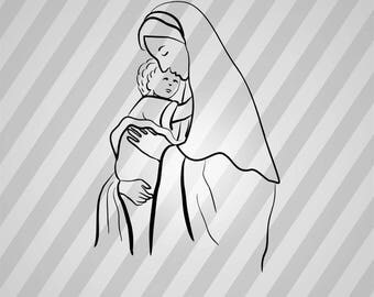 Virgin mary svg png | Etsy