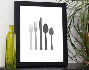 Silverware art | Etsy