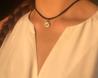 Initial choker | Etsy