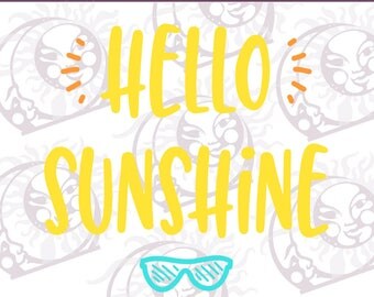 Hello sunshine svg | Etsy