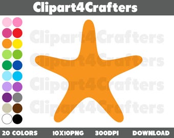 Starfish clip art | Etsy