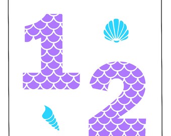 Mermaid stencil | Etsy