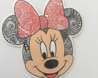 Minnie mouse sticker | Etsy
