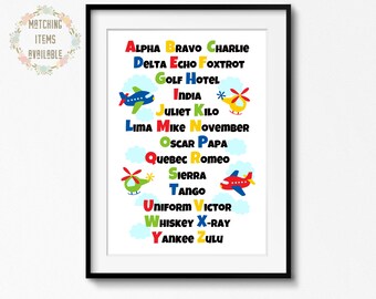 Phonetic alphabet | Etsy