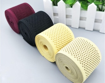 3 inch 75mm Wide Colored Double-side Twill Elastic Band