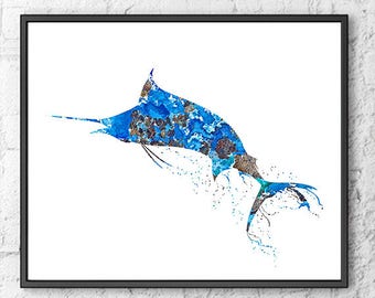 Swordfish wall art | Etsy