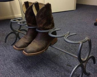Horseshoe boot rack | Etsy