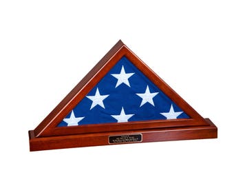 Memorial Flag Display Case with shell casings