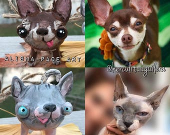 Polymer clay dog | Etsy