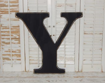Wooden letter y | Etsy