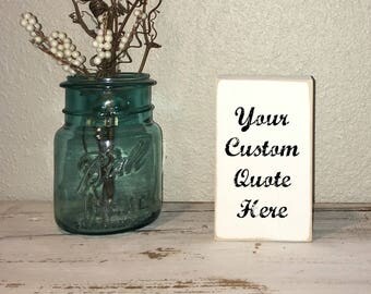 Wood block sayings | Etsy