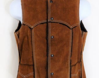 Mens suede vest | Etsy
