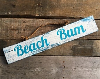Beach bum sign | Etsy