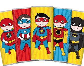 Superhero candy bar | Etsy