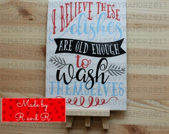 Wash dishes sign | Etsy