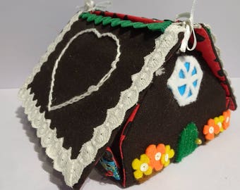 DIY Felt Gingerbread House Ornament Kit-Felt Christmas