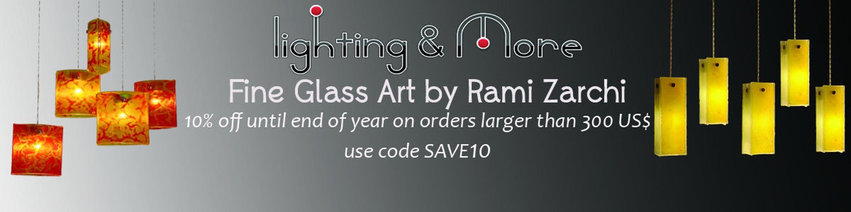 Lighting and more fused glass items by RamizGlass on Etsy