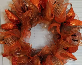 Fall mesh wreaths | Etsy