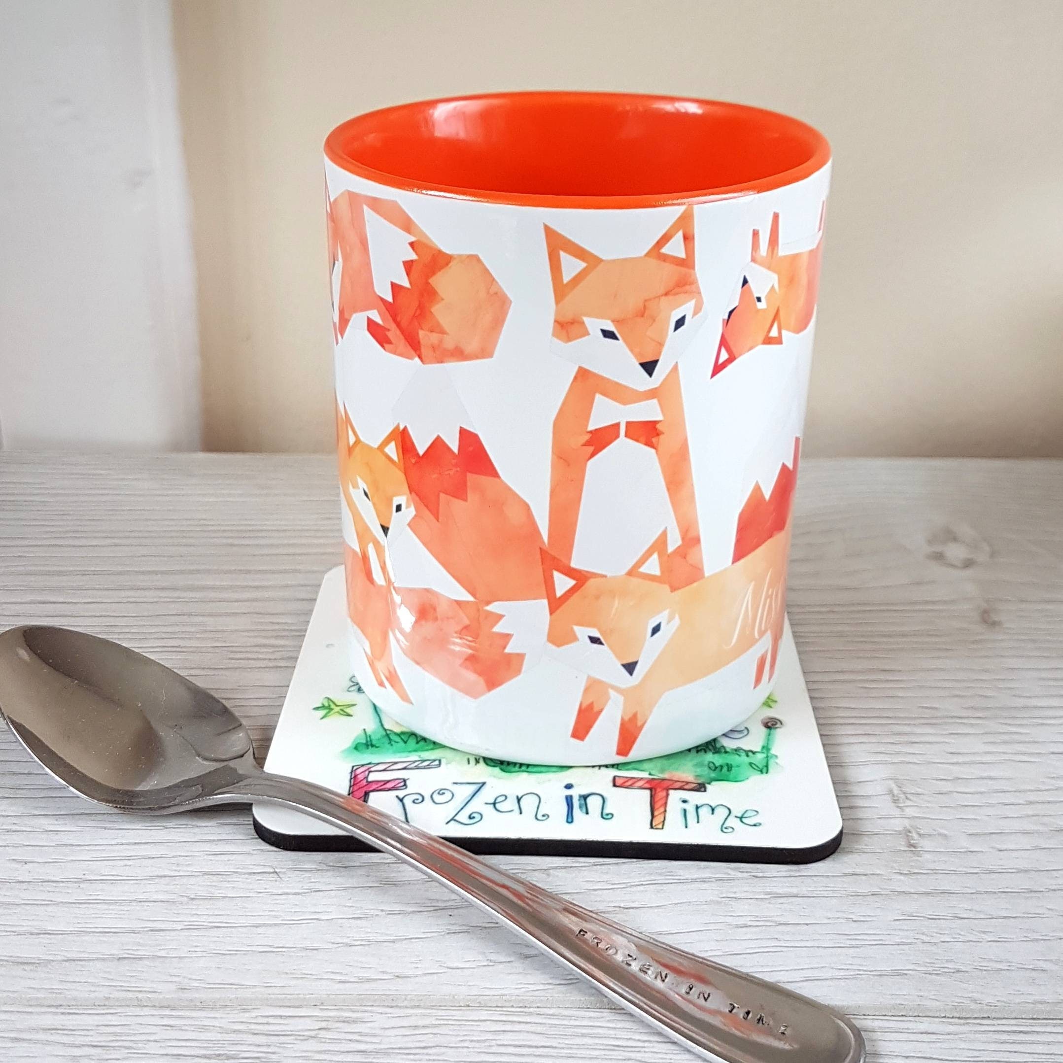 Watercolour Fox mug Coffee Mug Cute coffee mug Tribal decor